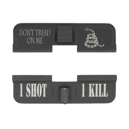 AR-15 Ejection Port Dust Cover - Don't Tread On Me-1 Shot 1 Kill