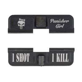 AR-15 Ejection Port Dust Cover - Punisher Girl-1 Shot 1 Kill
