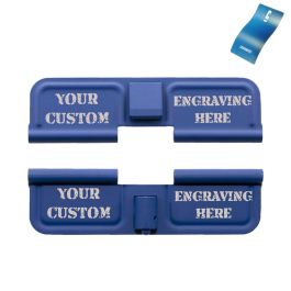 AR-15 Dust Cover - Custom Laser Engraved - Cerakote NRA Blue