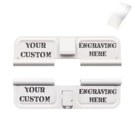 AR-15 Dust Cover - Custom Laser Engraved - Cerakote Bright White