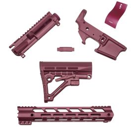 AR-15 Builder Set - Cerakote Black Cherry (FFL Required)