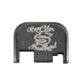 Glock Rear Slide Plate - Pay Up Sucker! - Black
