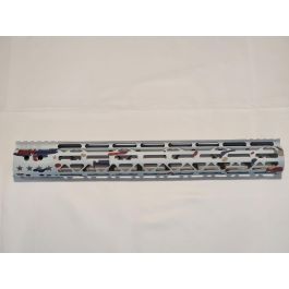 AR-15 15" Mod Lite Skeletonized M-LOK Free Float Handguard - Blue White ...