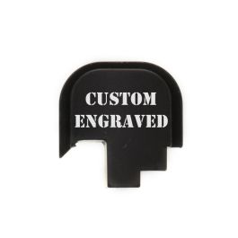 S&W Shield - Rear Slide Plate - Custom Engraved - Black