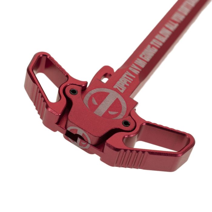 AR-15 Ambidextrous Charging Handle - Deadpool - Anodized Red