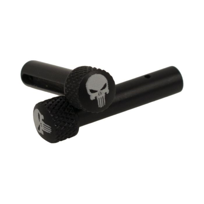 AR-15 Lasered Pins - Punisher Skull - Black