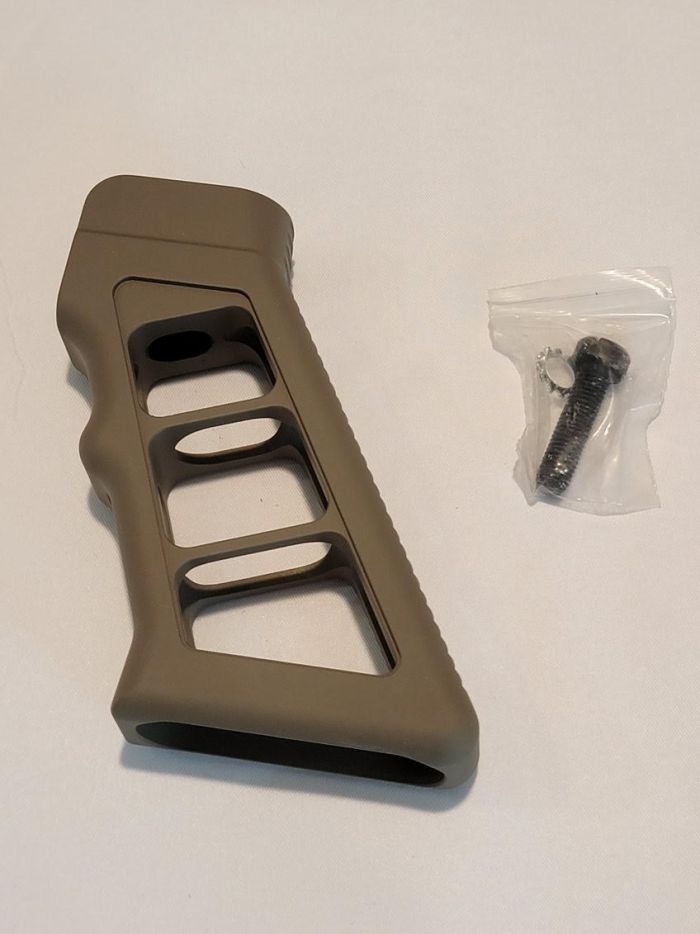 AR-15 Skeletonized Aluminum Pistol Grip - *ORPH* Cerakote FDE (sample)