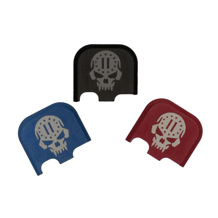 Rear Slide Plate for Glock 43, 43x and 48 - Punisher Skull